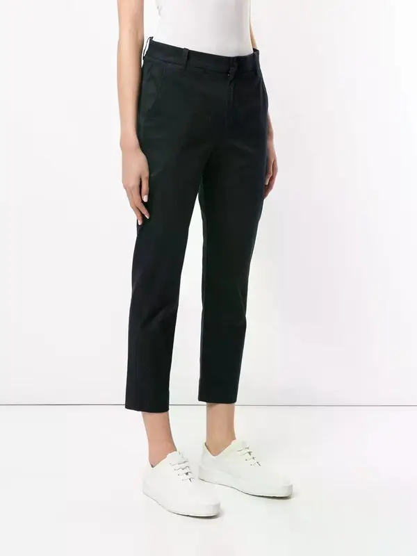Vince Cropped Slim-fit Stretch Cotton Chinos