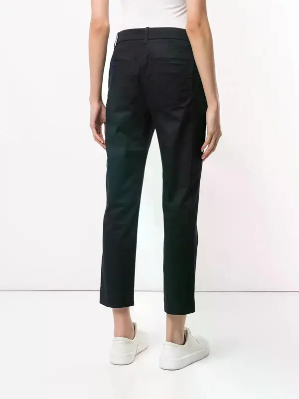 Vince Cropped Slim-fit Stretch Cotton Chinos