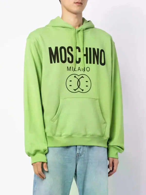 Moschino Logo-print Drawstring Hoodie - Green