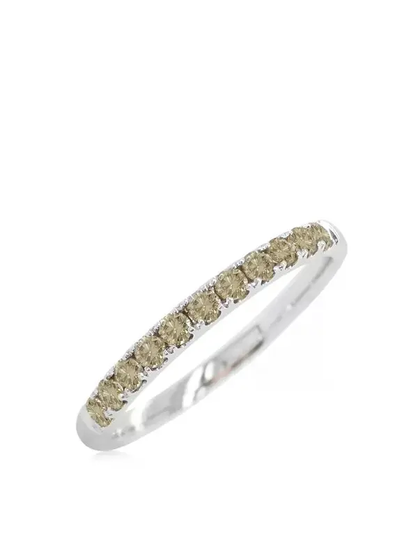 HYT JEWELRY 18kt White Gold Diamond Band Ring - Silver