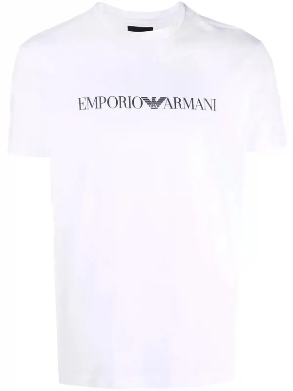 Emporio Armani Logo-print Cotton T-shirt - White