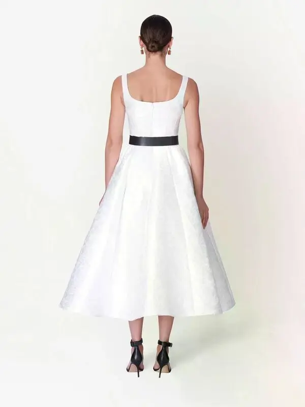Carolina Herrera Jacquard Midi Dress