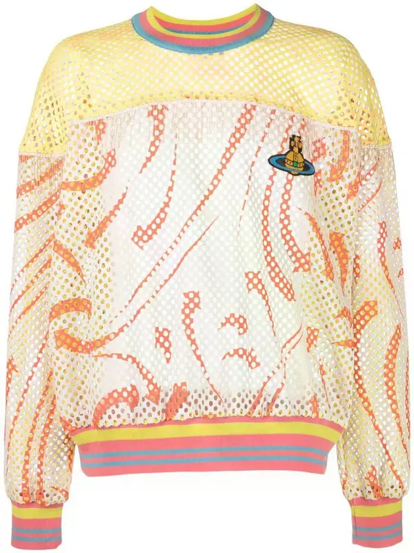 VIVIENNE WESTWOOD Abstract Mesh Sweatshirt - Yellow