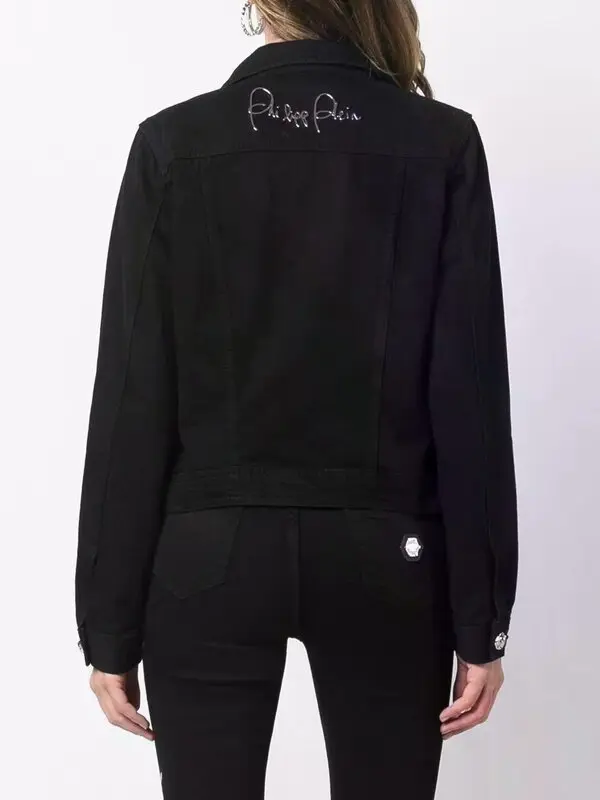 Philipp Plein Logo Plaque Denim Jacket
