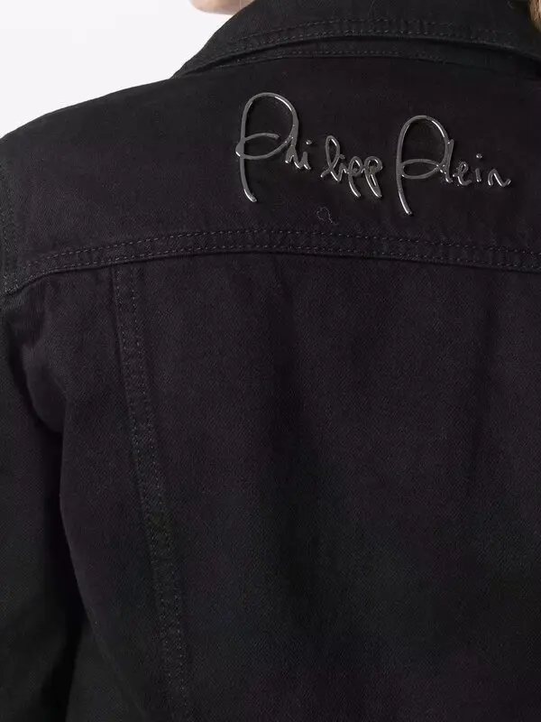 Philipp Plein Logo Plaque Denim Jacket