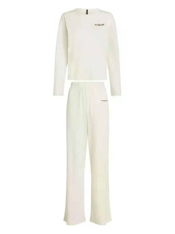 Karl Lagerfeld Hotel Karl Sheer Pyjama Set - Neutrals