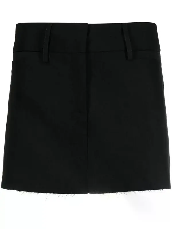 BLANCA VITA Concealed Front-fastening Mini Skirt