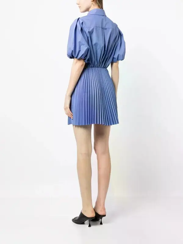 Simkhai Puff-sleeve Cut-out Shirt Dress