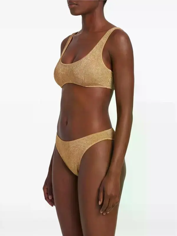 Oseree Lumière Sporty Lurex Bikini - Gold