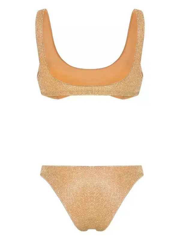Oseree Lumière Sporty Lurex Bikini - Gold