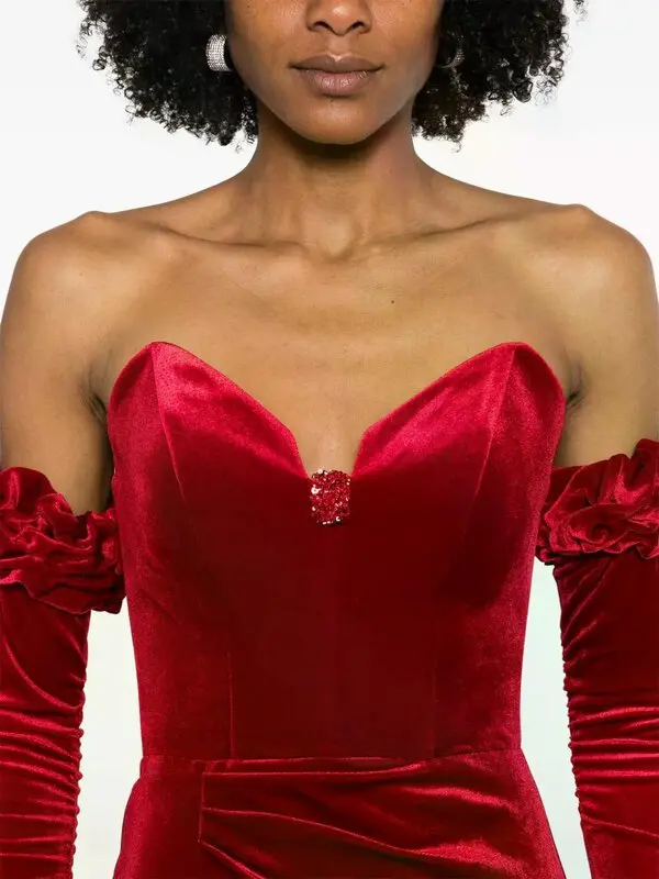 CRISTALLINI Brigitte Maxi Dress - Red