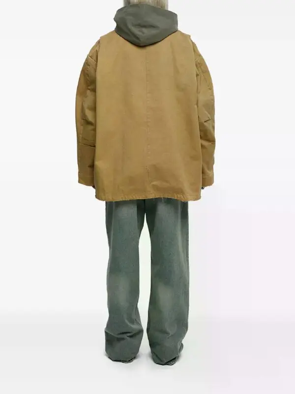 MAINLESS Distressed Cotton Jacket - Yellow