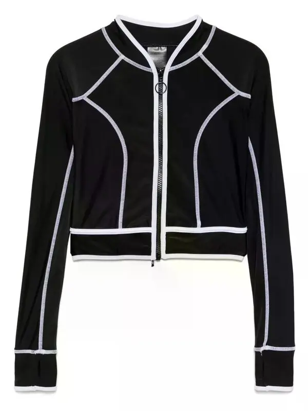 DUSKII Long-sleeved Panelled Surf Top - Black
