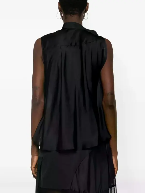 Sacai Asymmetric Satin Top