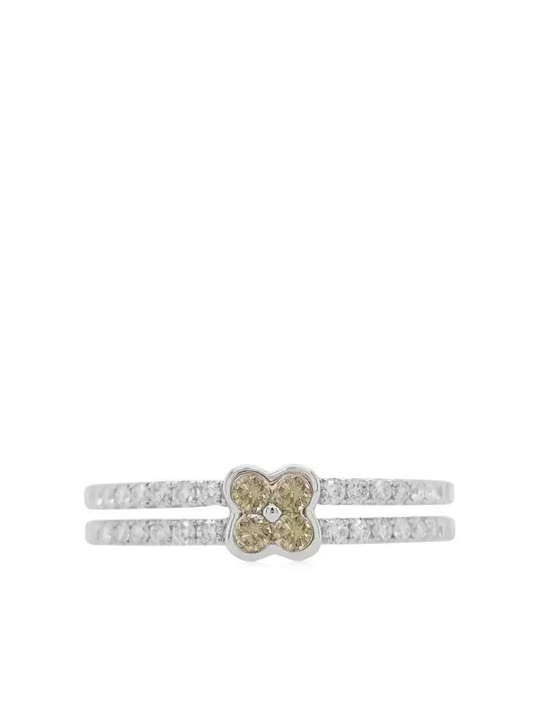 HYT JEWELRY Diamond Embellished Ring - Silver