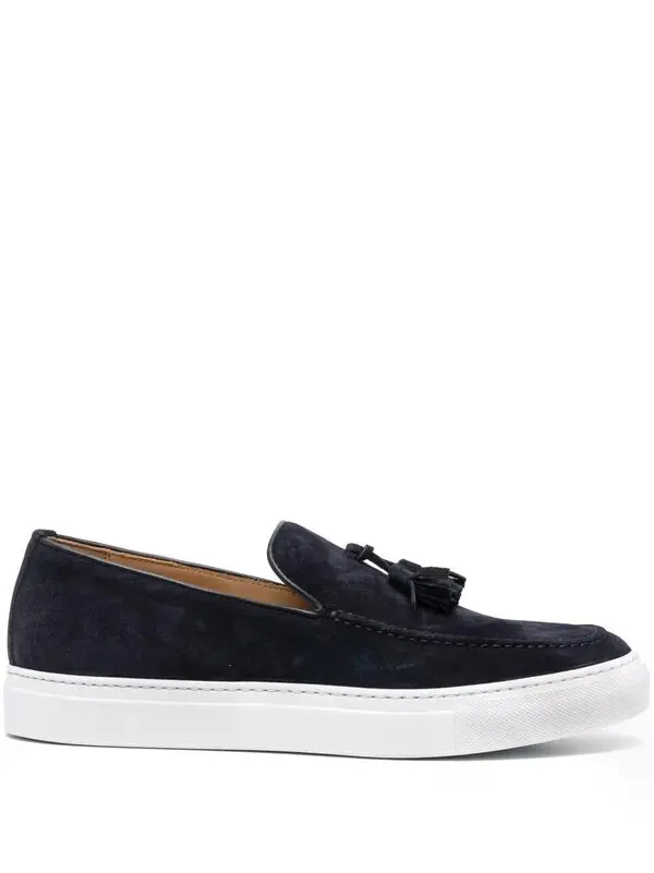 SCAROSSO Tassel Detail Suede Loafers