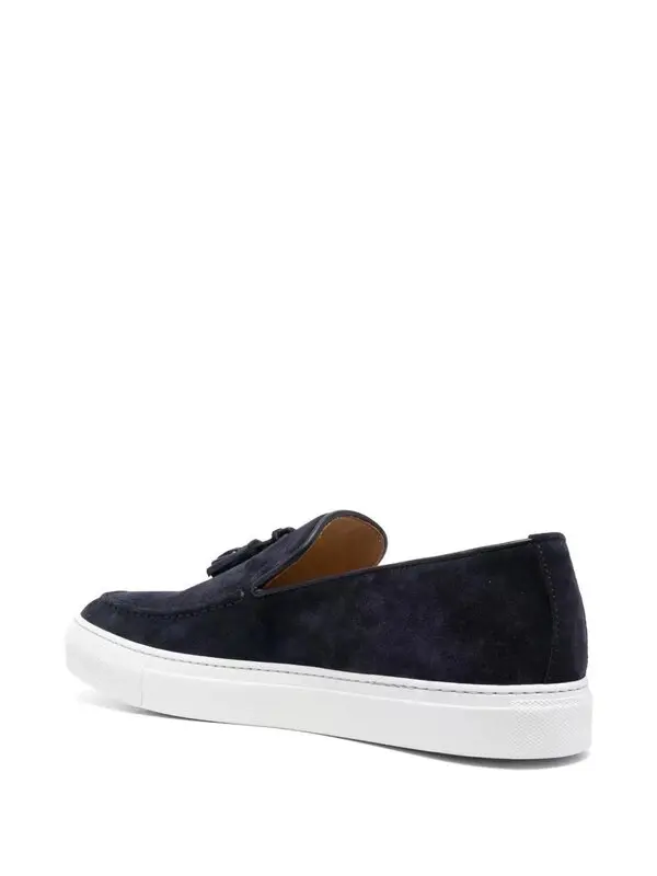 SCAROSSO Tassel Detail Suede Loafers