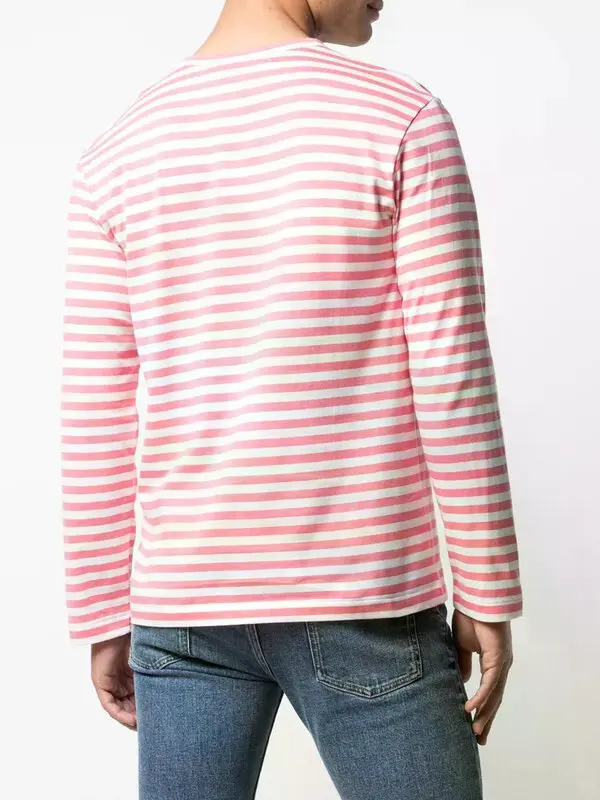 Play Comme Des Garcon Striped Logo T-shirt
