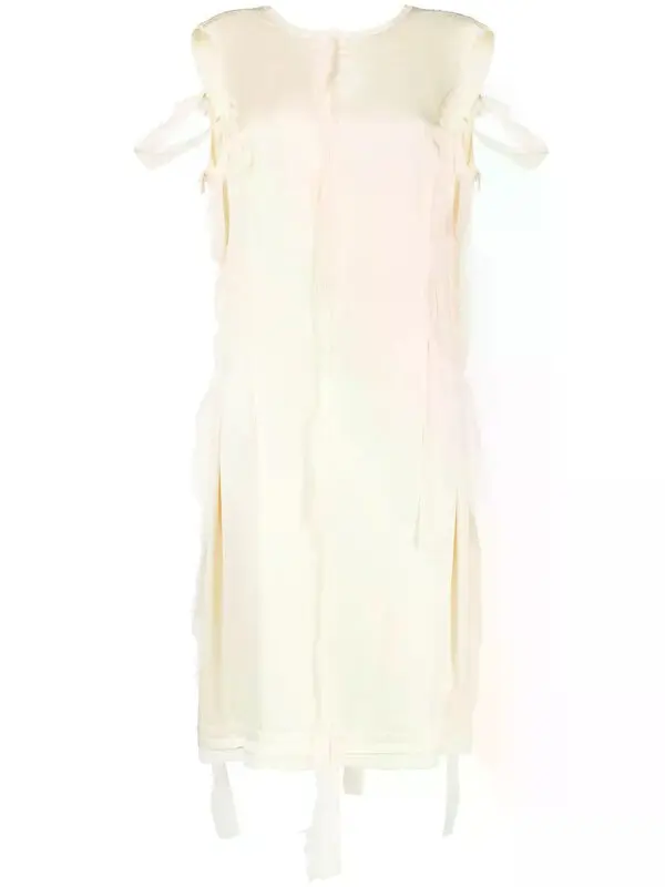 MAISON MARGIELA Ripped Midi Dress - Neutrals