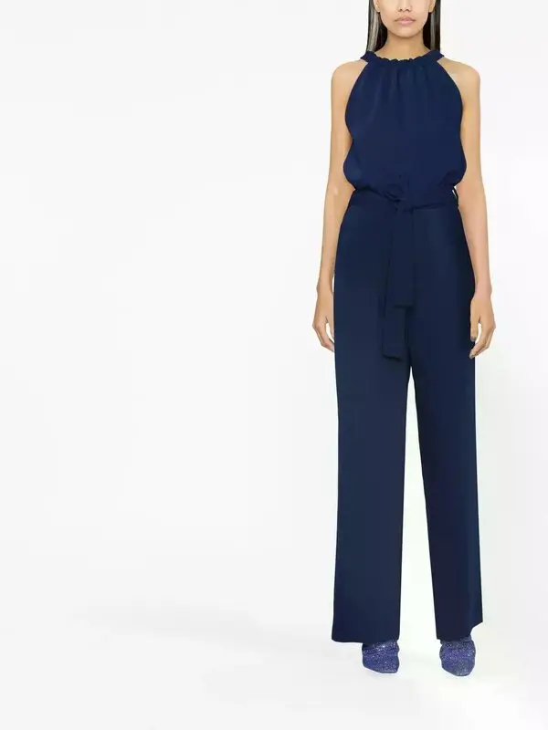 P.a.r.o.s.h Sleeveless Wide-leg Jumpsuit - Blue