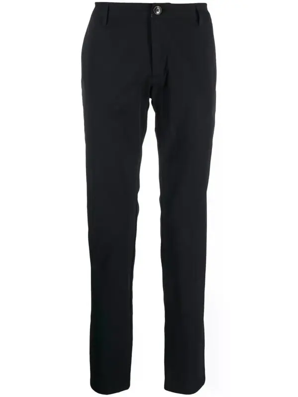 Armani Exchange Mid-rise Tapered Trousers - Blue