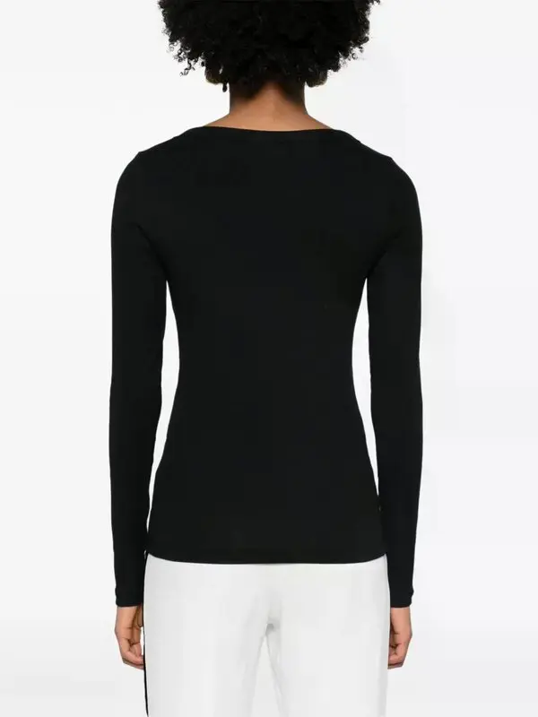 TOTEME Ribbed Long-sleeve Top - Black