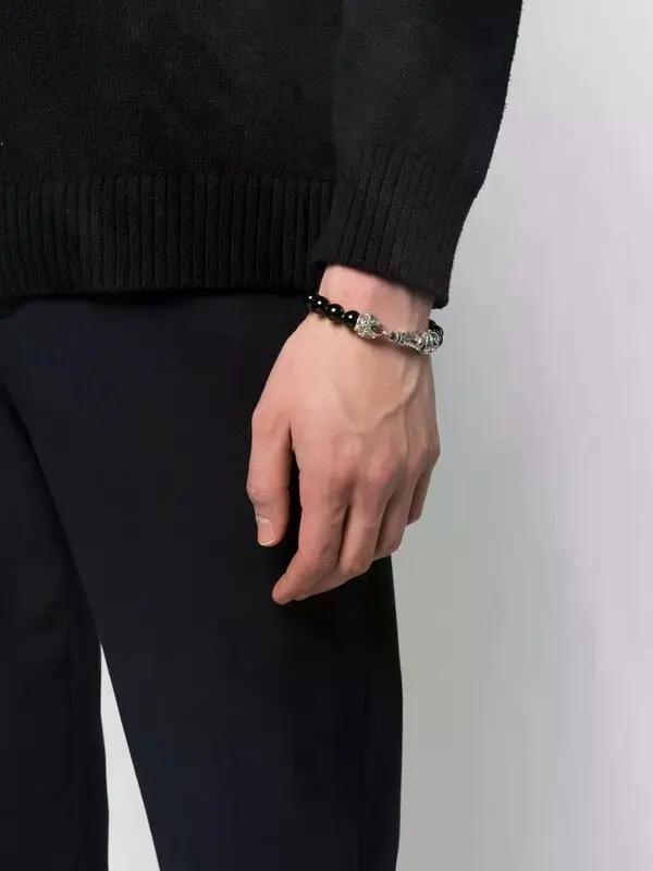 Emanuele Bicocchi Arabesque Beaded Bracelet - Black