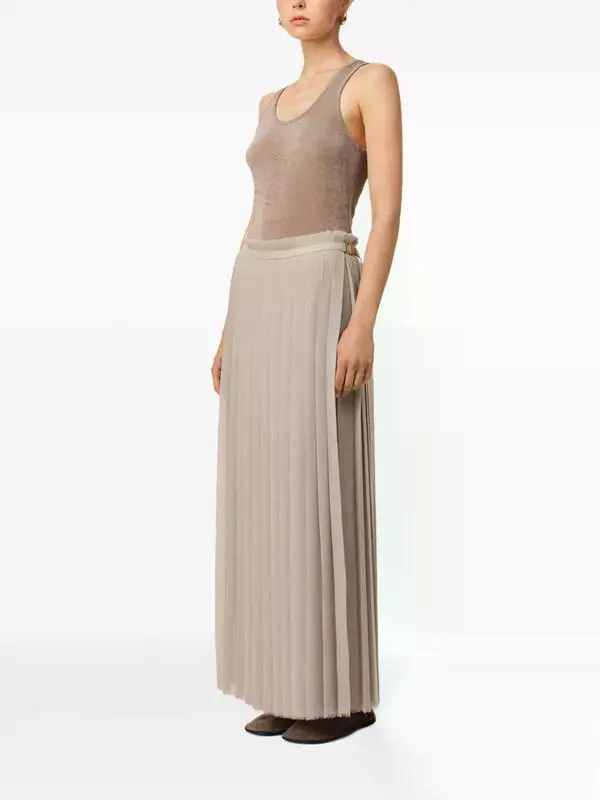 AMI Paris Pleated Maxi Skirt