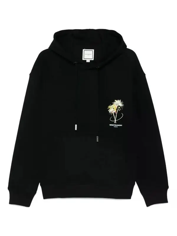 WOOYOUNGMI Palm Tree Graphic Hoodie