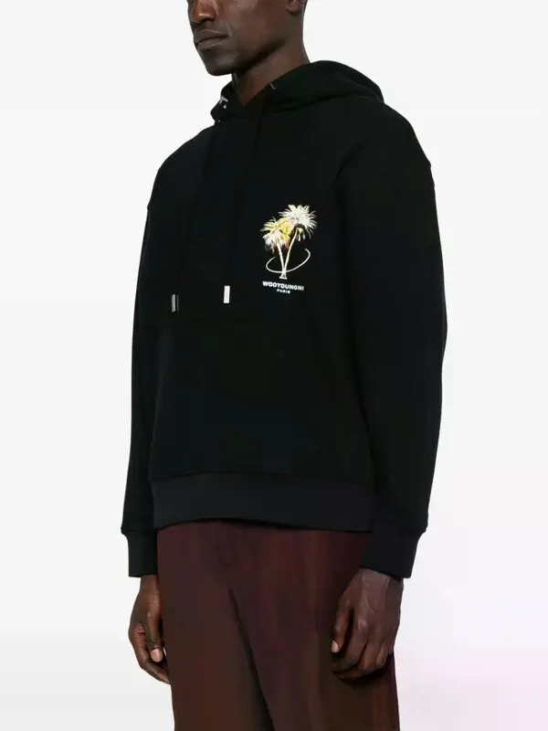 WOOYOUNGMI Palm Tree Graphic Hoodie