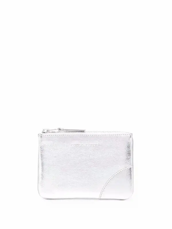 Comme Des Garçons Extra-small Metallic Coin Pouch - Silver