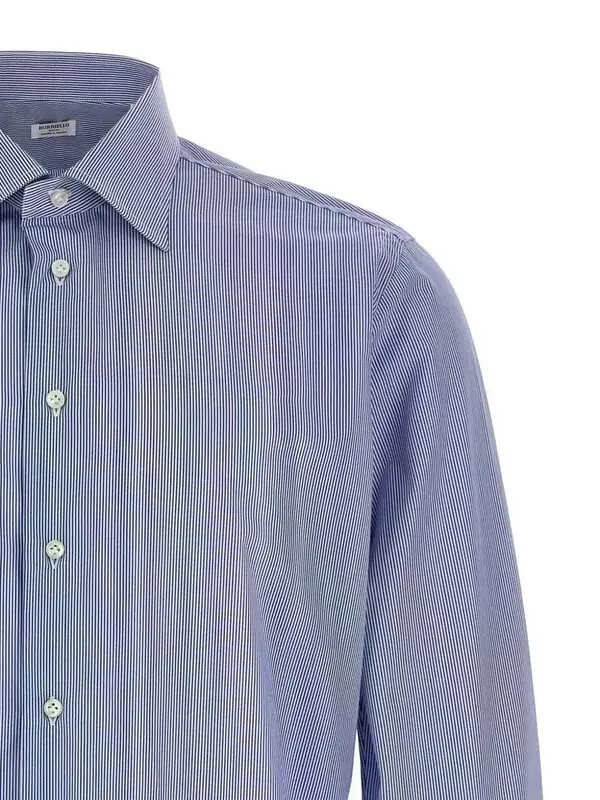 BORRIELLO NAPOLI Striped Shirt - Blue