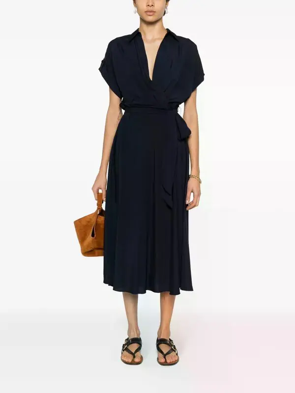 Ralph Lauren V-neck Georgette Midi Dress