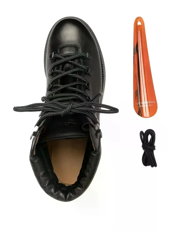 SCAROSSO Edmund Lace-up Ankle Boots - Black