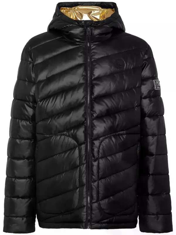 PLEIN SPORT Hooded Puffer Jacket - Black