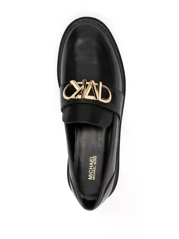 Michael Kors Parker Lug Logo-plaque Loafers - Black