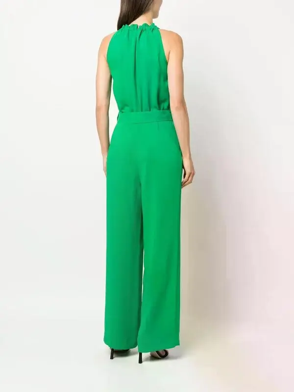 P.a.r.o.s.h Emerald Crepe Halterneck Jumpsuit
