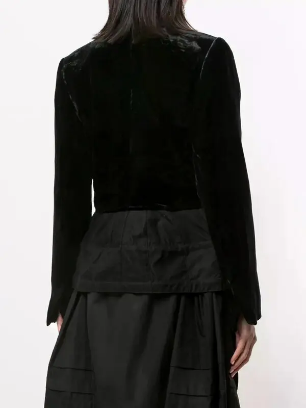 AGANOVICH Velvet Panel Wrap-around Blazer