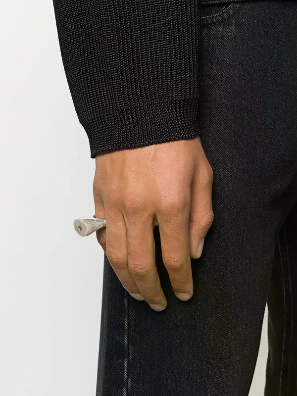 PARTS OF FOUR Tone Sterling And Diamond Tall Roman Ring