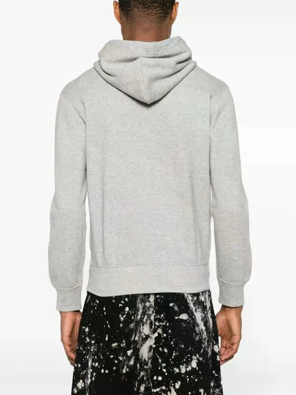 Play Comme Des Garcon Mélange Effect Cotton Hoodie