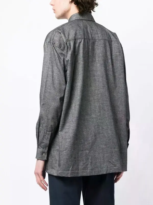 THE POWER FOR THE PEOPLE Button Placket Long-sleeve Shirt