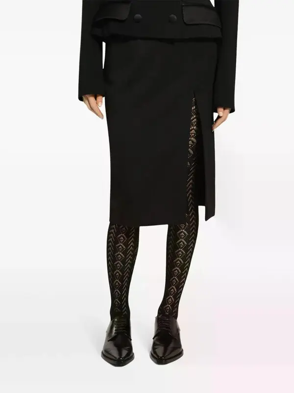 Dolce & Gabbana Wool Skirt With Side Slit