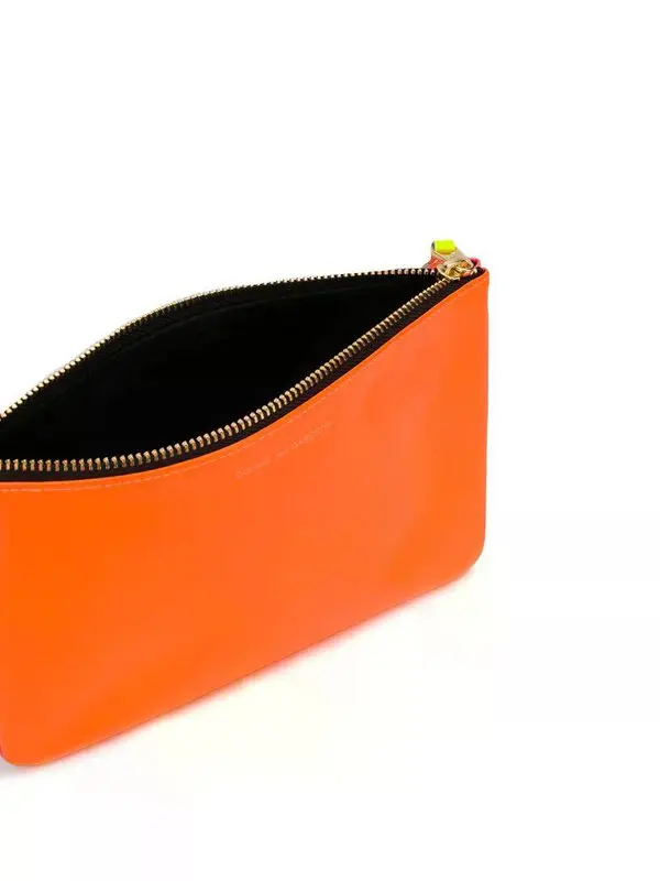 Comme Des Garçons Colour-block Zipped Wallet - Orange