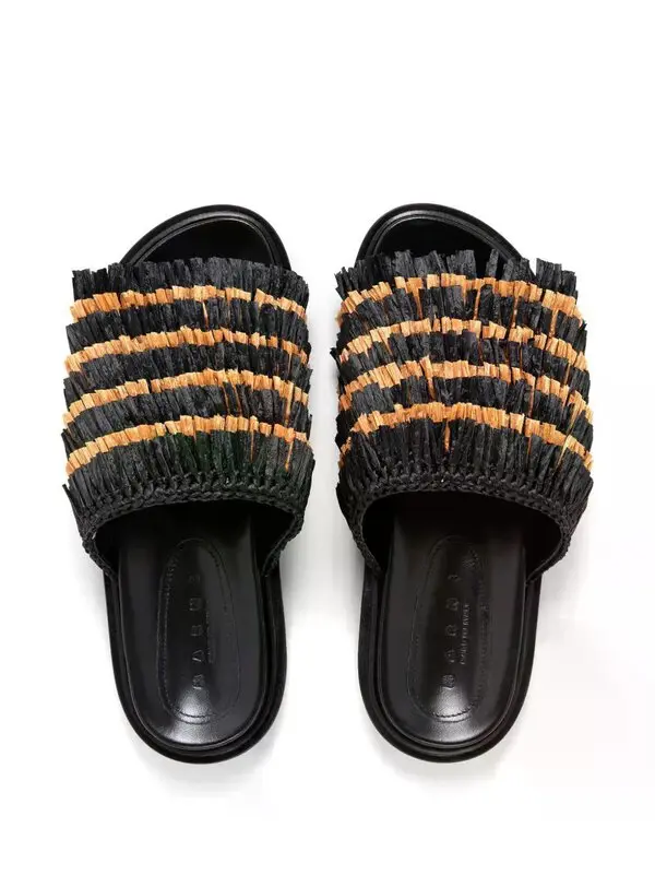 Marni Open Toe Raffia Sandals