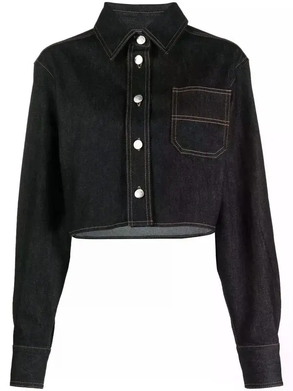 Remain Birger Christensen Cropped Denim Shirt
