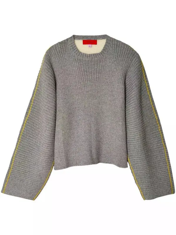Eckhaus Latta Striped Ribbed Jumper - Grey