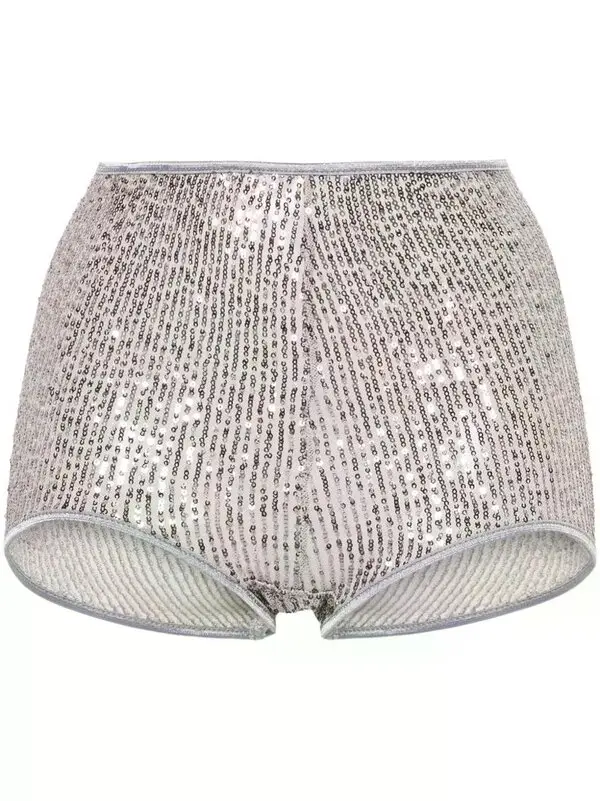 Alchemy Fashions X Lia Aram Sequin-embellished Shorts - Grey