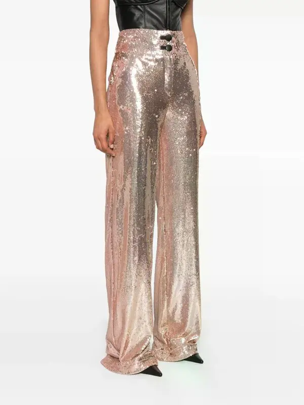 MITILIANE COUTURE Sequined Wide Leg Trousers