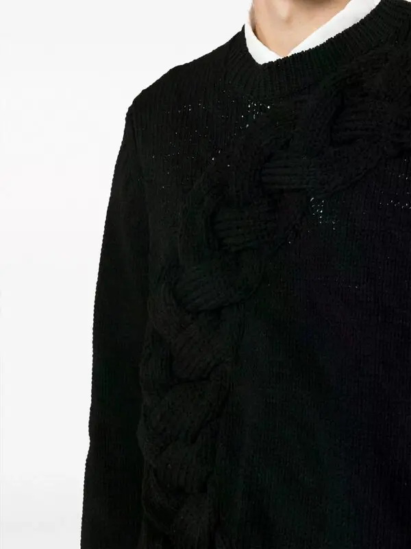 Comme Des Garçons Chunky Cable-knit Jumper