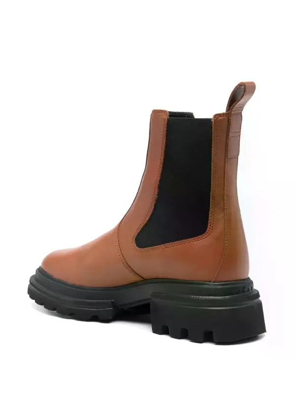 Hogan Leather Chelsea Boots
